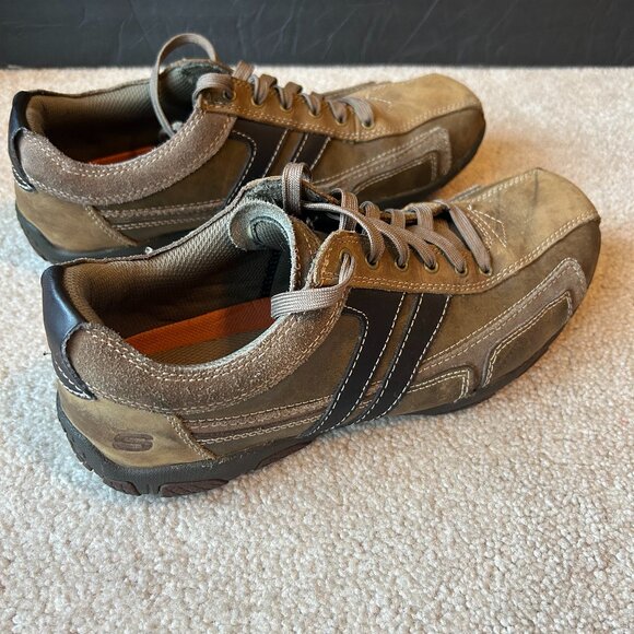 Skechers | Shoes | Skechers Orton Fario Brown Leather Casual Shoes Mens ...